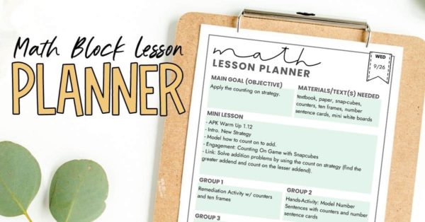 Planning a Math Lesson with Meaning and Intention